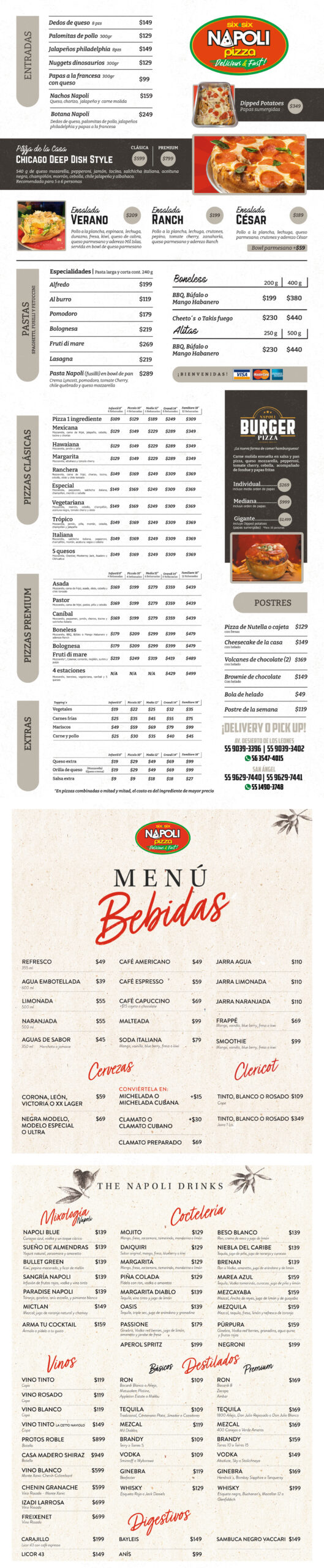 Menu digital – Napoli Pizza
